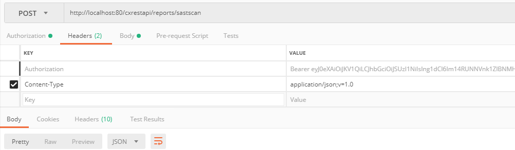 How to generate a new CxSAST scan report through the REST API