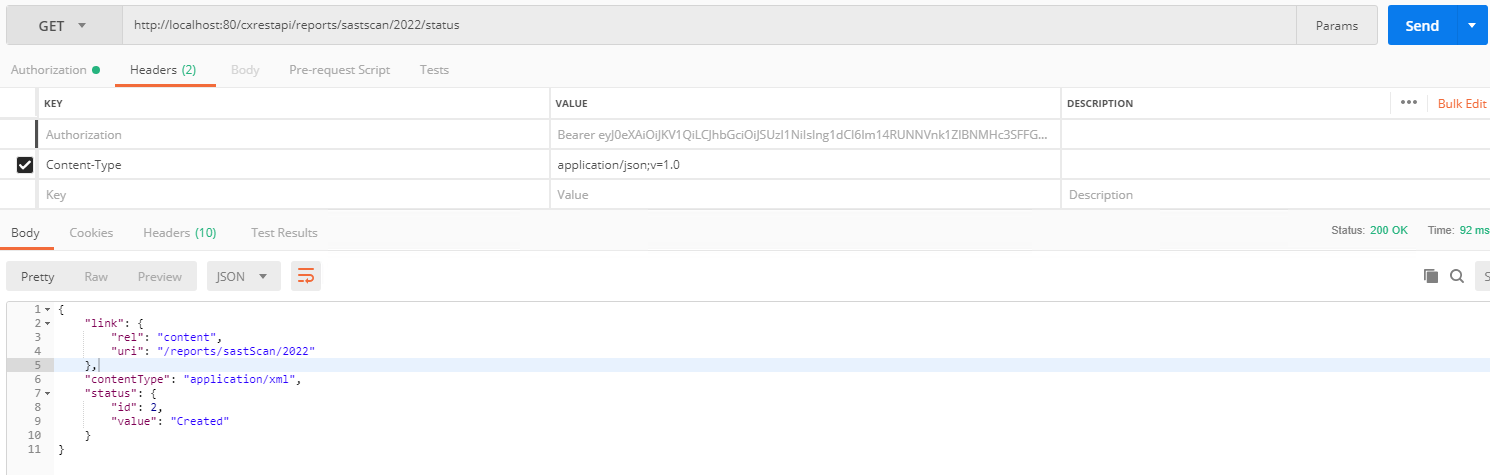 How to generate a new CxSAST scan report through the REST API