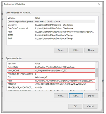 Adding JAVA_HOME Environment Variable