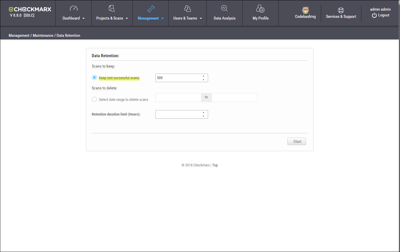 How to enable Data Retention for Single or Multiple Projects